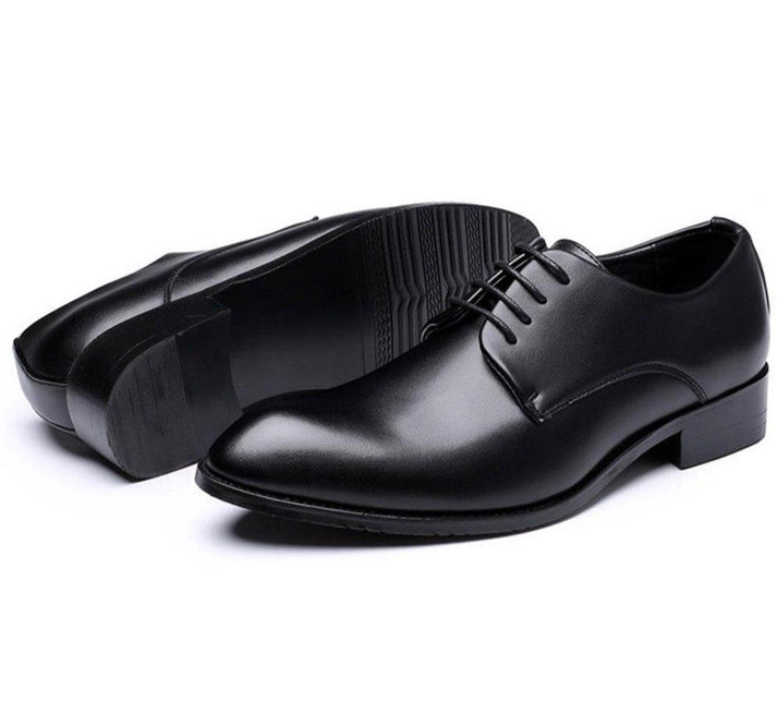 Men's Formal Business Shoes - Black Leather - Milvertons